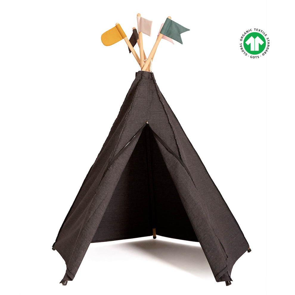 Play Tent Hippie Tipi - Dark Grey • ROOMMATE.dk – Roommate - Playful ...
